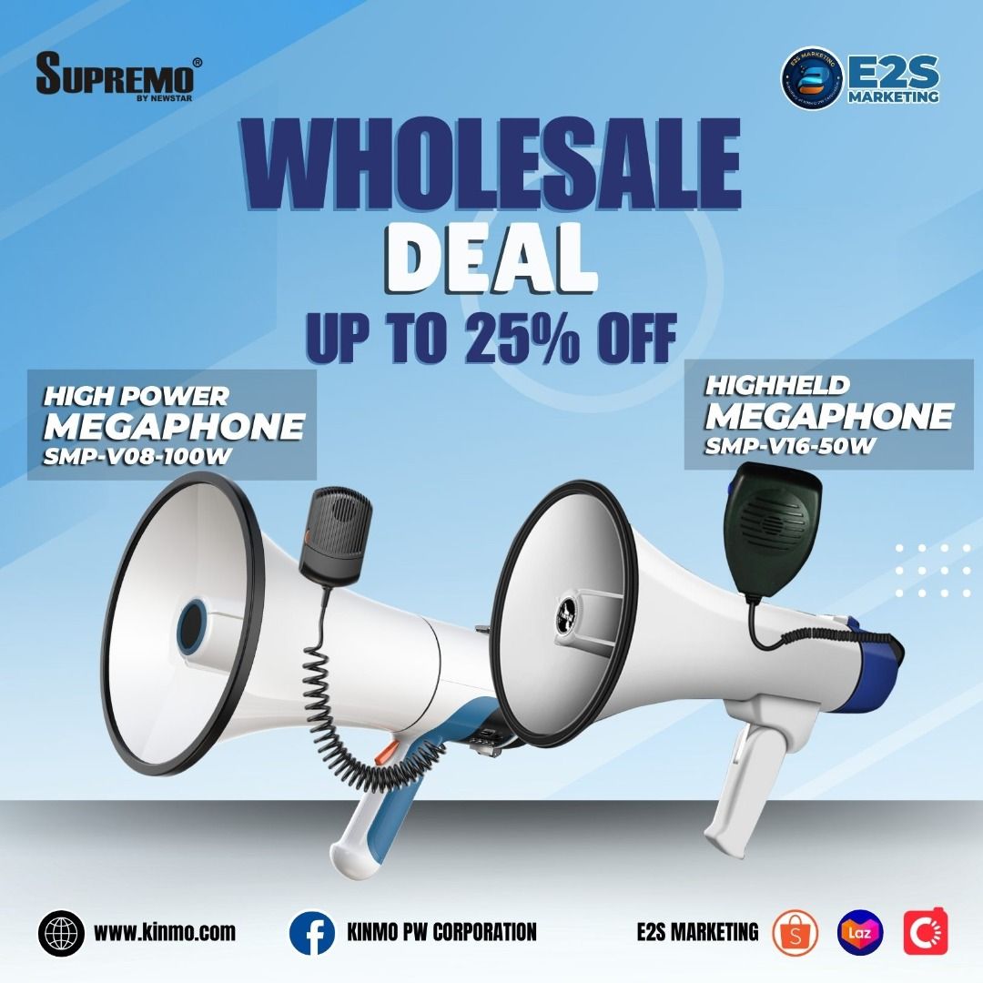 Supremo High Power Handheld Megaphone with Microphone 50Watts ...