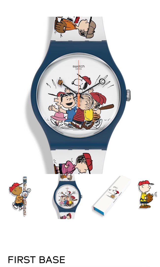 SWATCH X Peanuts “First Base” watch. UNISEX. BNIB, authentic and on hand. Original plastic film ...