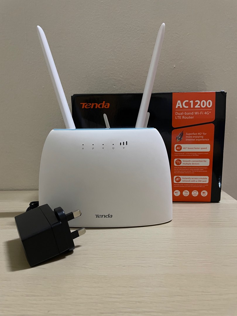 Tenda 4G09 AC1200 Dual-Band Wi-Fi 4G+ LTE Router, Computers & Tech ...