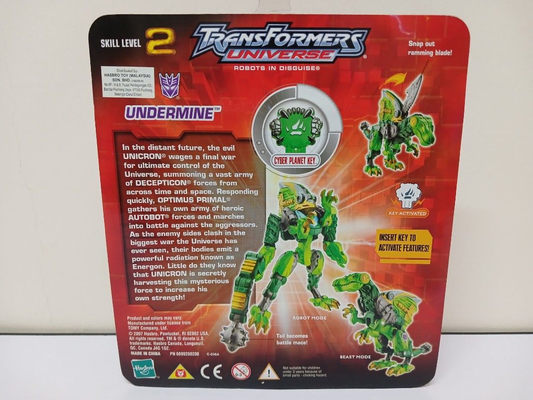 TRANSFORMERS UNIVERSE RID UNDERMINE CYBERTRON MISB, Hobbies & Toys ...