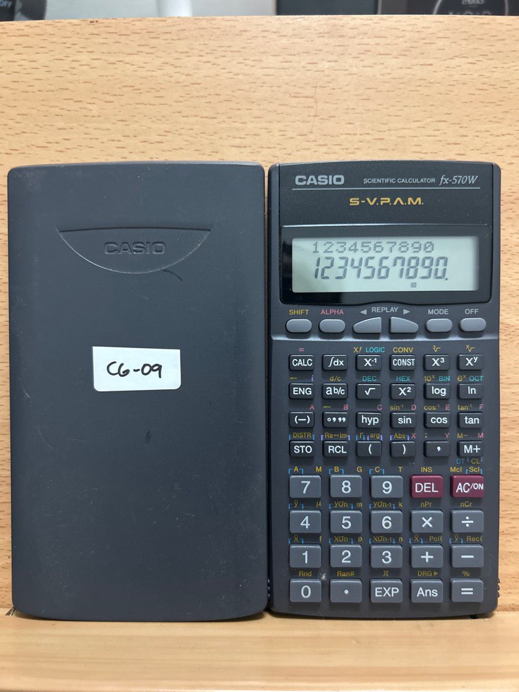 Vintage Casio FX-570W Scientific Calculator with CALC Logic Number ...