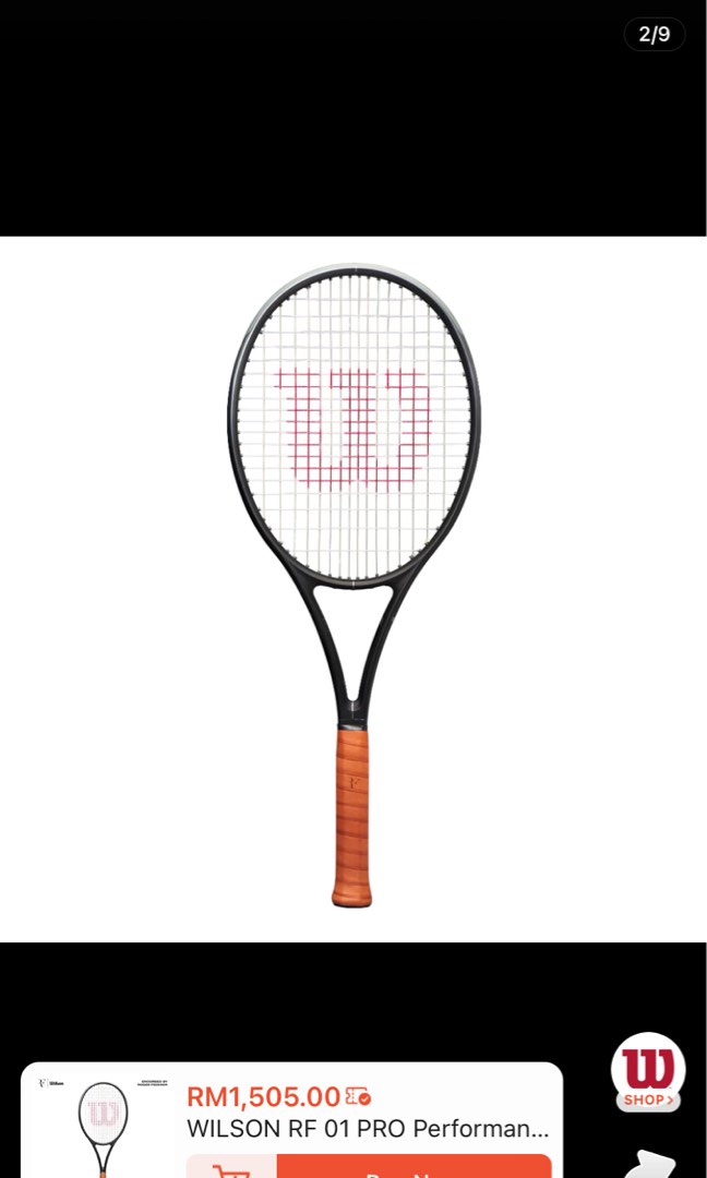 Wilson WILSON RF 01 PRO Performance Tennis Racket Unstrung WR151311U2 ...