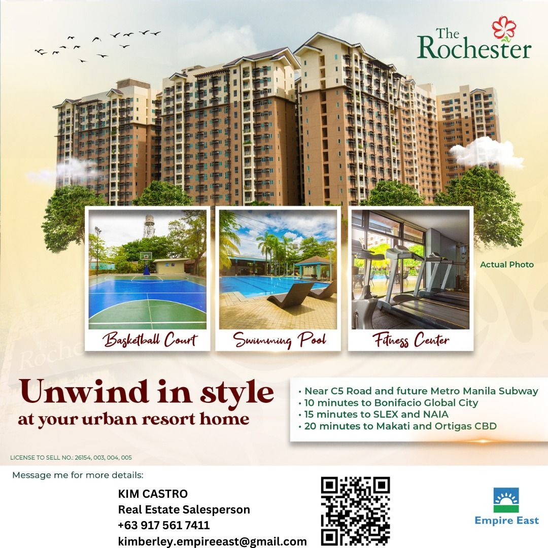 Looking for a condo near BGC? Check out The Rochester in Elisco Road ...