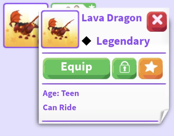Adopt Me Lava Dragon, Video Gaming, Gaming Accessories, In-Game ...