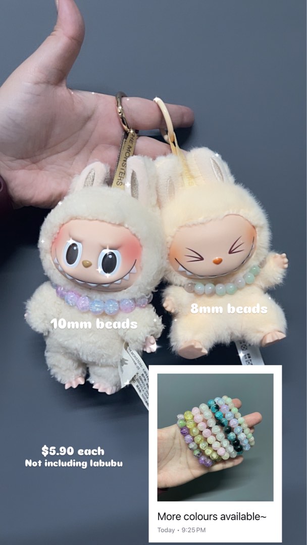 Labubu: Beads bracelet for you and your labubu, Women's Fashion ...