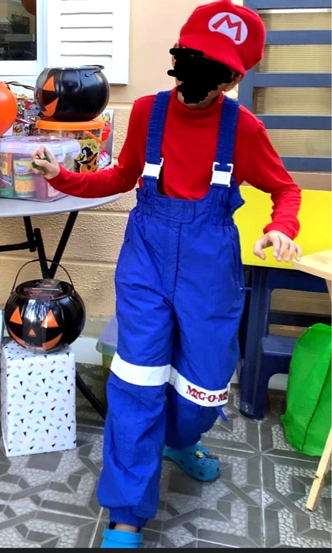 Blue Super Mario Jumper costume, Babies & Kids, Babies & Kids Fashion ...