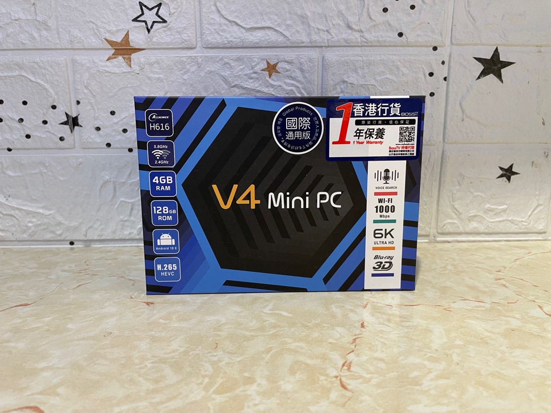 博視Boss V4 tv box盒子，Boss v4Mini pc語音版4+128G . 儲存空間更大，速度更快。香港全新原裝行貨, 家庭電器 ...