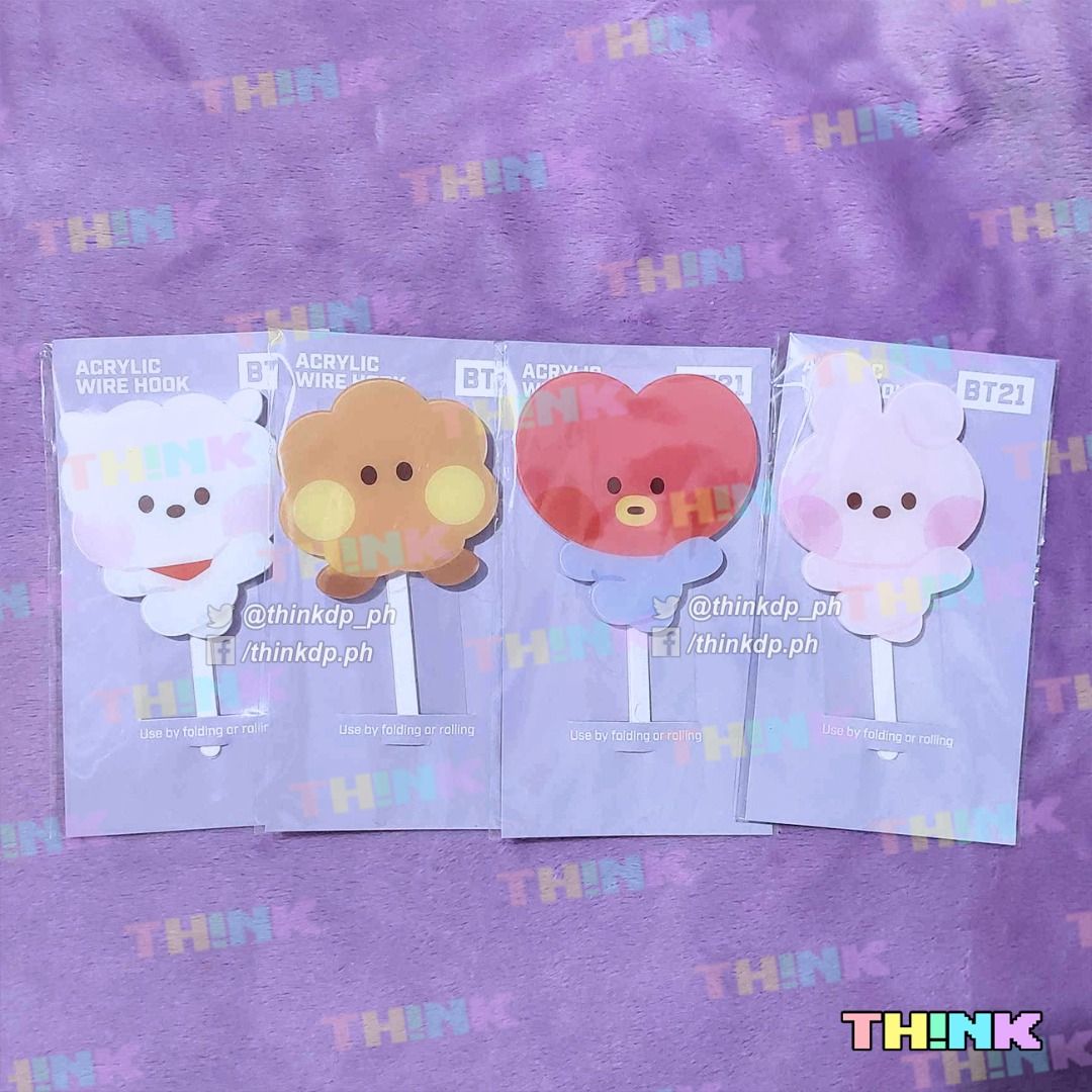 BT21 Minini Acrylic Wire Hook ( bts rj shooky tata cooky ), Hobbies & Toys, Memorabilia ...