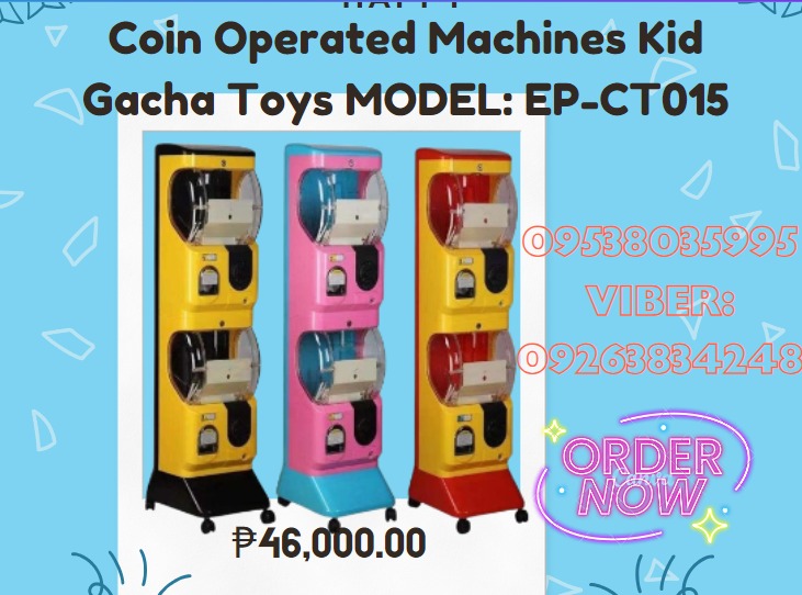 Coin Operated Machines Kid Gacha Toys MODEL: EP-CT015, Everything Else ...