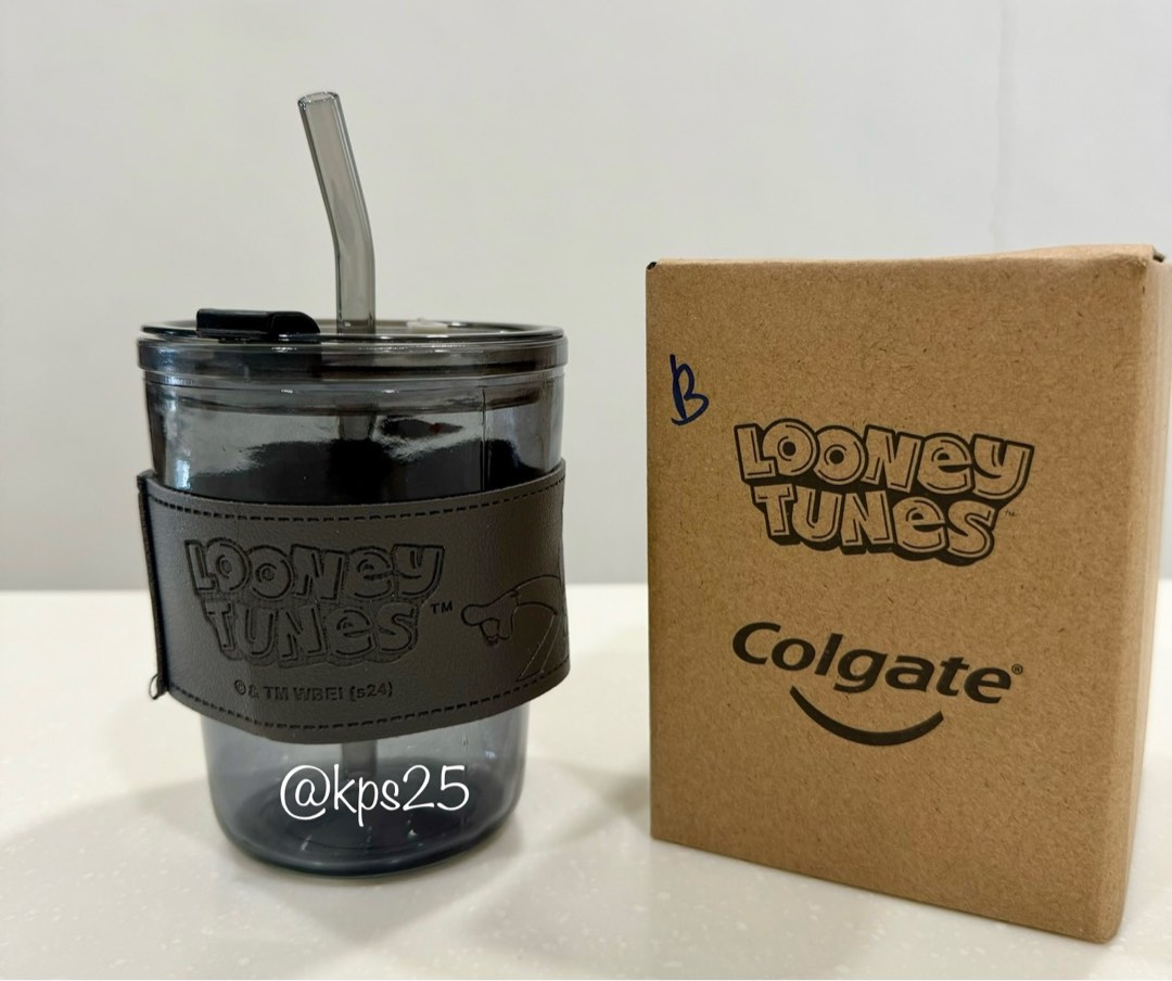 Colgate x Looney Tunes Glass Mug, Furniture & Home Living, Kitchenware ...