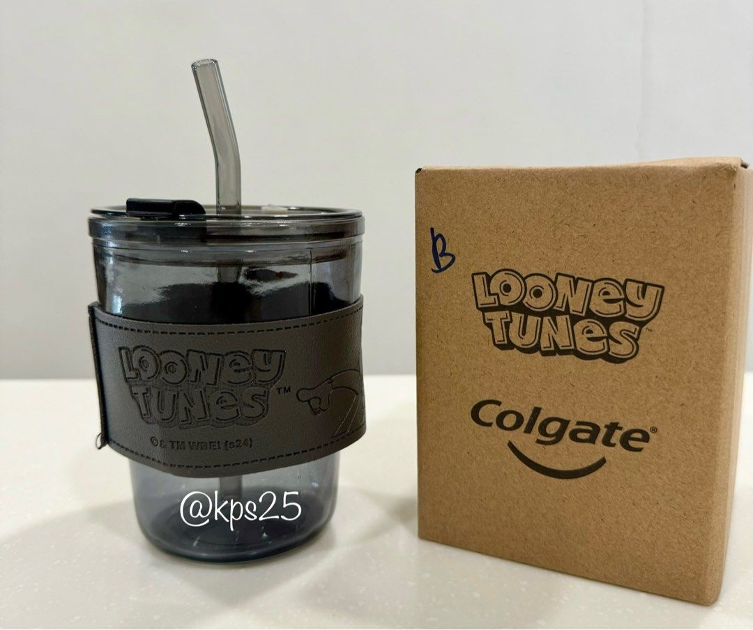 Colgate x Looney Tunes Glass Mug, Furniture & Home Living, Kitchenware ...