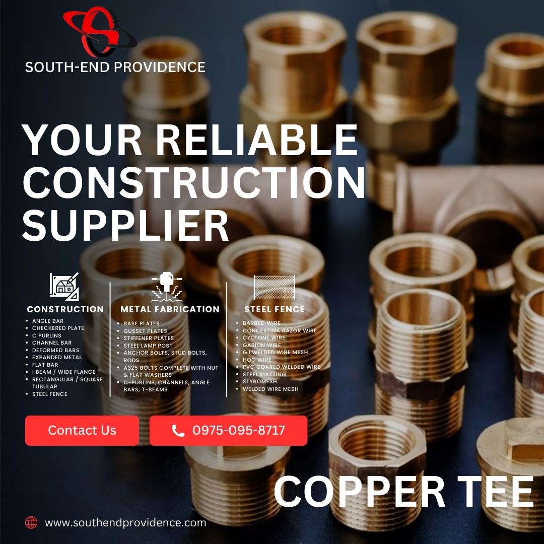 Copper Tee 3/8 / Copper Reducer / Copper Pipe Tube Type L, Commercial ...