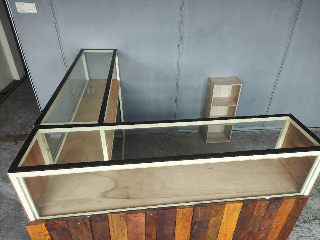 Custom showcase / bar / reception / display rack / rak / table / meja ...