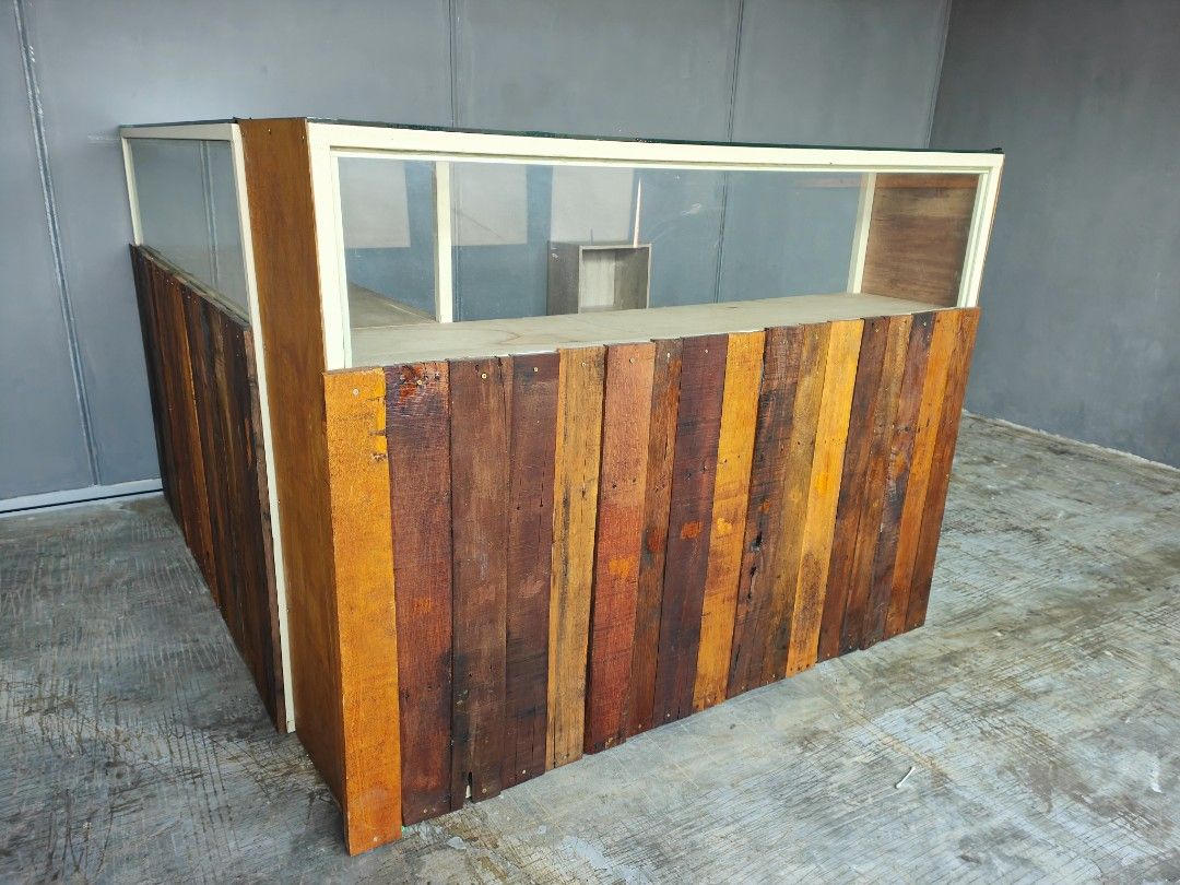Custom showcase / bar / reception / display rack / rak / table / meja ...