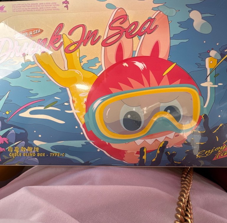 Drunk in Sea Labubu type C cable, Hobbies & Toys, Toys & Games on Carousell