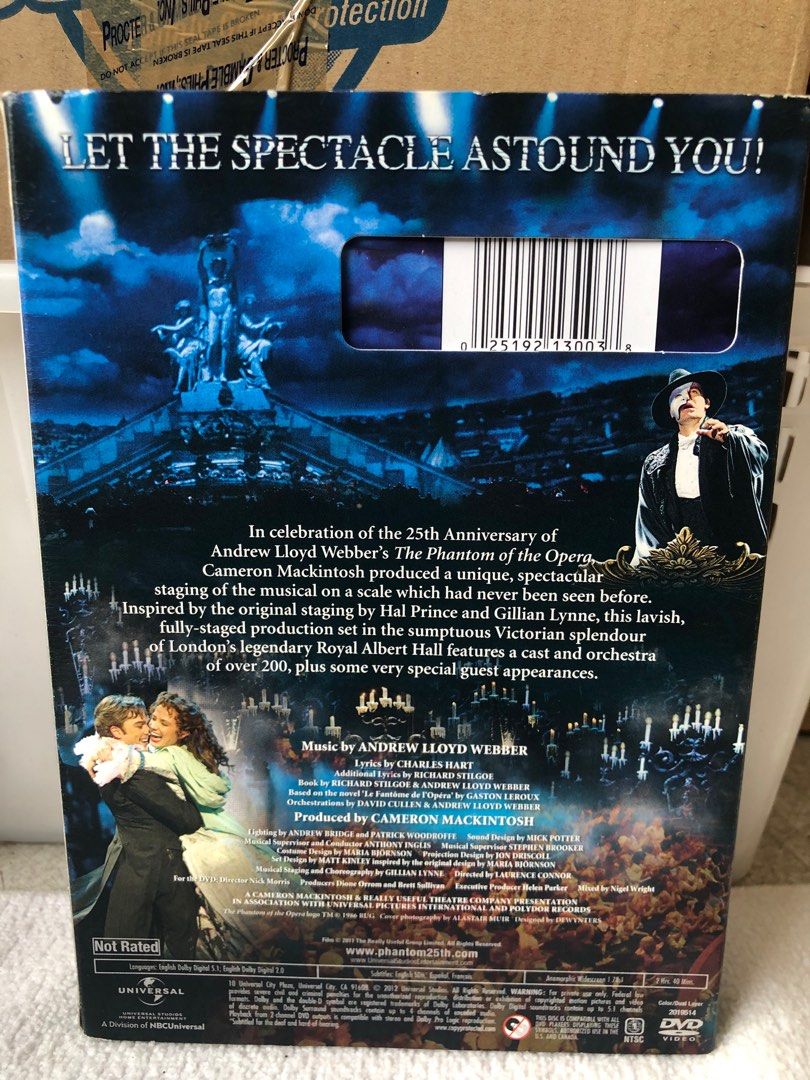 DVD The Phantom of the Opera at the Royal Albert Hall C8, Hobbies ...