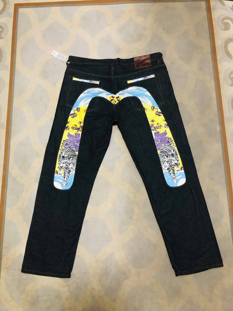 EDISON EVISU PANTS, Men's Fashion, Bottoms, Jeans on Carousell