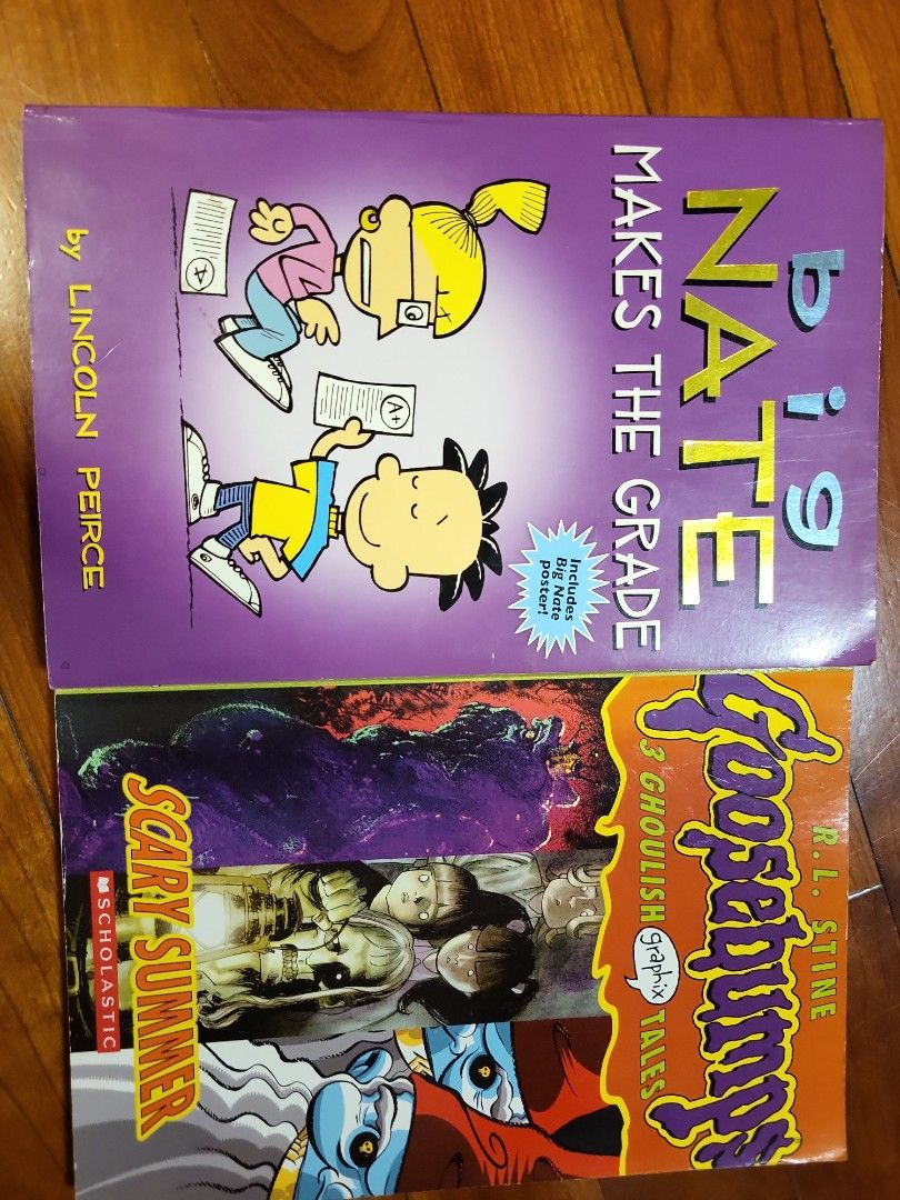 English children books Big Nate and Goosebumps incl postage, 興趣及遊戲, 書本 ...