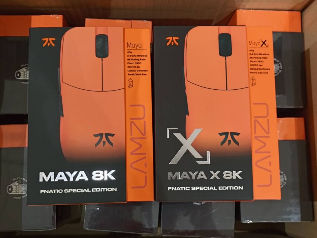 Fnatic x Lamzu MAYA (MAYA X) 8K版 無線光學滑鼠, 電腦及科技產品, 電腦周邊產品, 電腦滑鼠及相關產品在旋轉拍賣