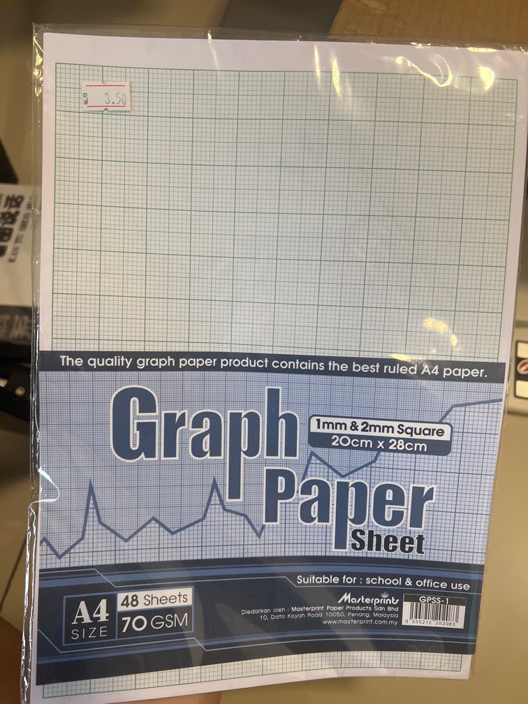 Graph paper 48 sheets, Hobbies & Toys, Stationery & Craft, Other ...