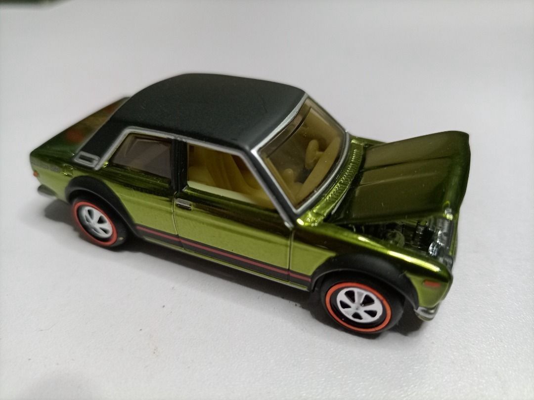 Hotwheels RLC Club Car Datsun Bluebird 510 olive green, Hobbies & Toys ...
