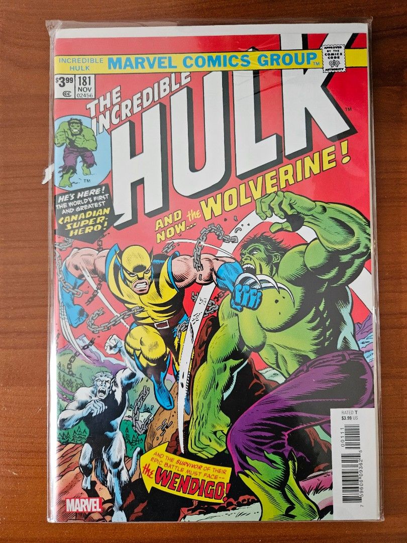 Incredible Hulk #181 Facsimile Reprint 1st Wolverine NM, Hobbies & Toys ...