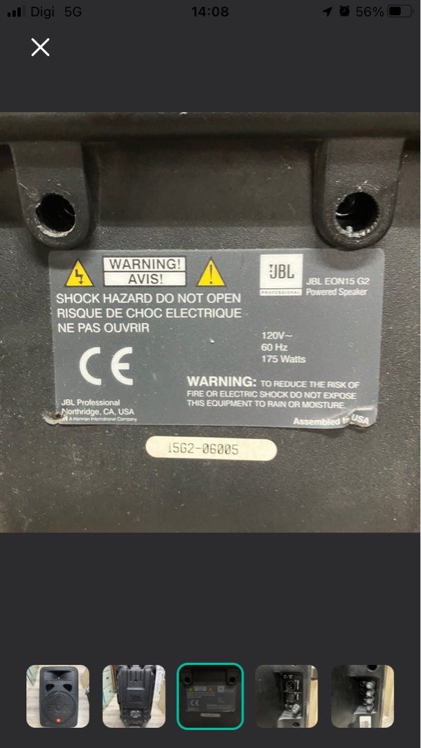 JBL EON-15-G2 Powered 15In 2 Way Speaker Alternatives, Audio, Soundbars, Speakers & Amplifiers ...