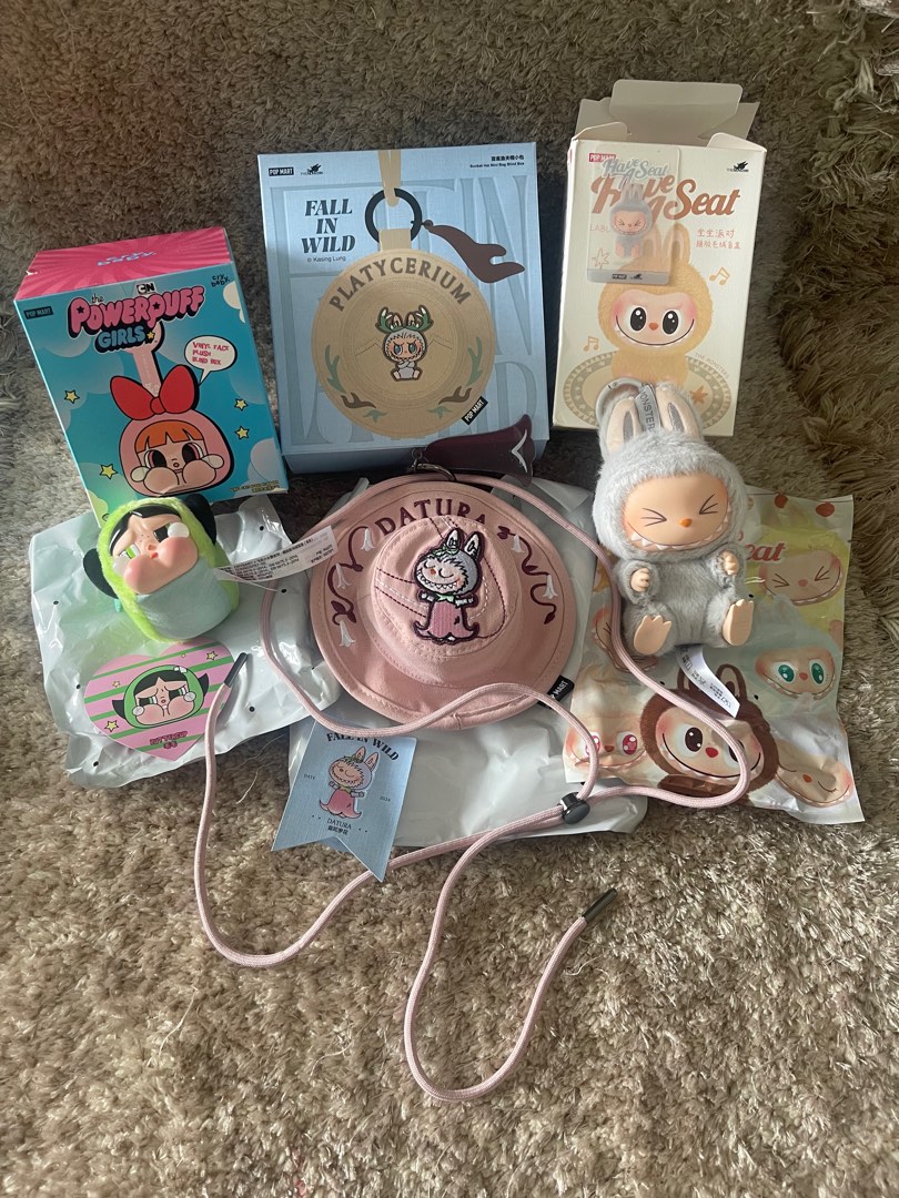 LABUBU MACARON SOY MILK power puff cheer up authentic harga satuan dm ...