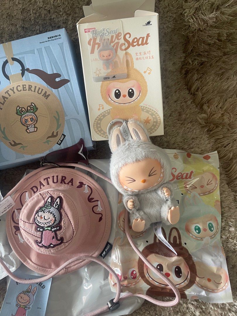 LABUBU MACARON SOY MILK power puff cheer up authentic harga satuan dm ...