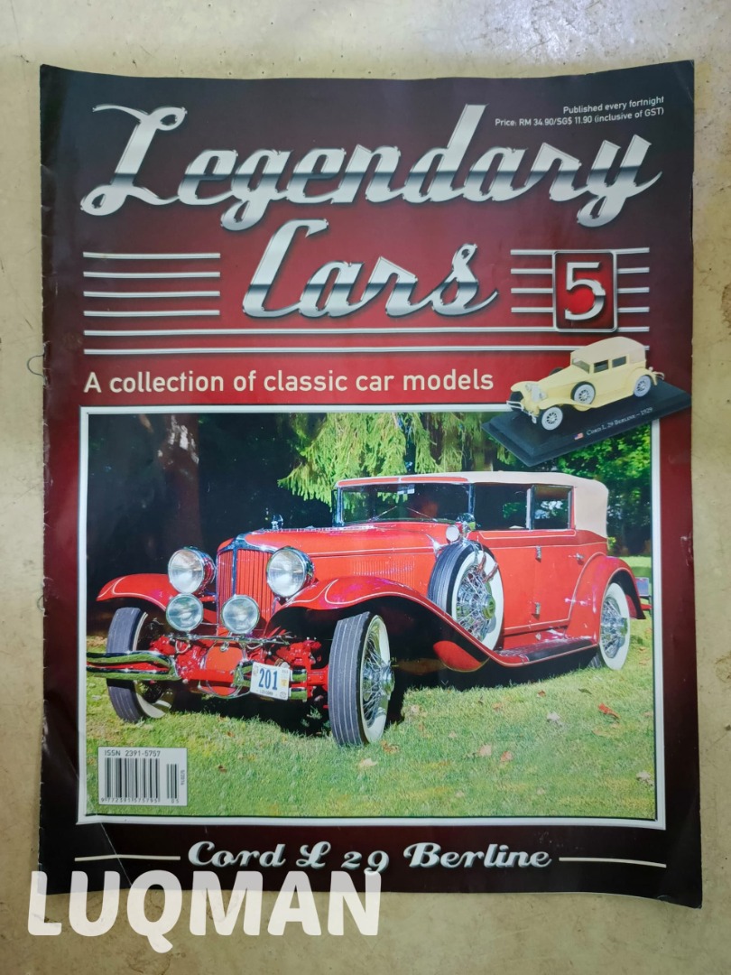 Majalah Legendary Cars #5 A collection of classic car models Cord L 29 ...