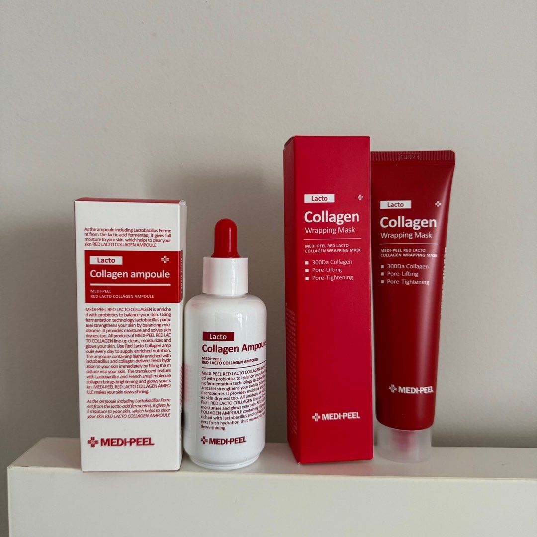 Medipeel Red Lacto Collagen Mask Ampoule set, Beauty & Personal Care ...