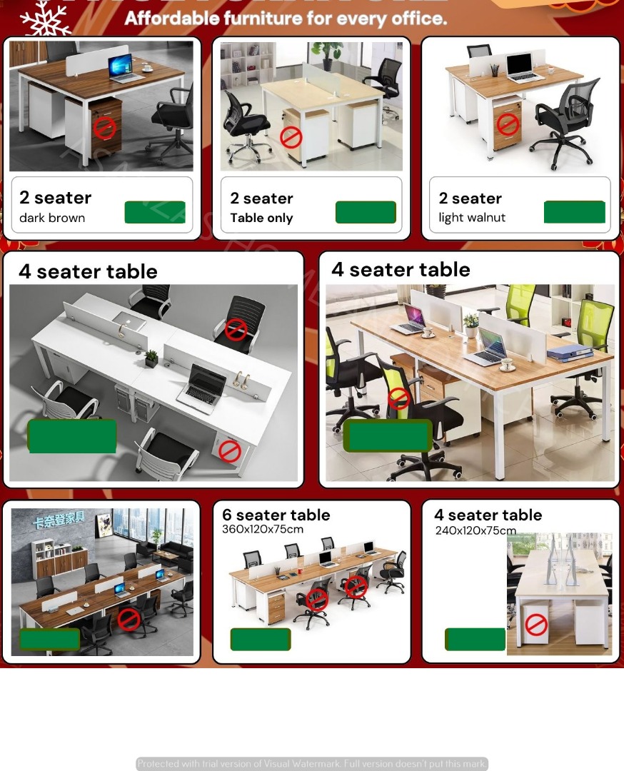 office workstation table and chair, Furniture & Home Living, Office ...