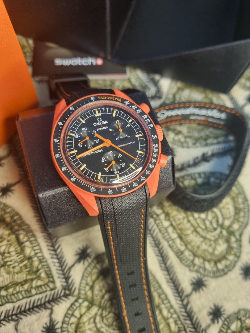 Omega x Swatch LAVA, Men's Fashion, Watches & Accessories, Watches on ...