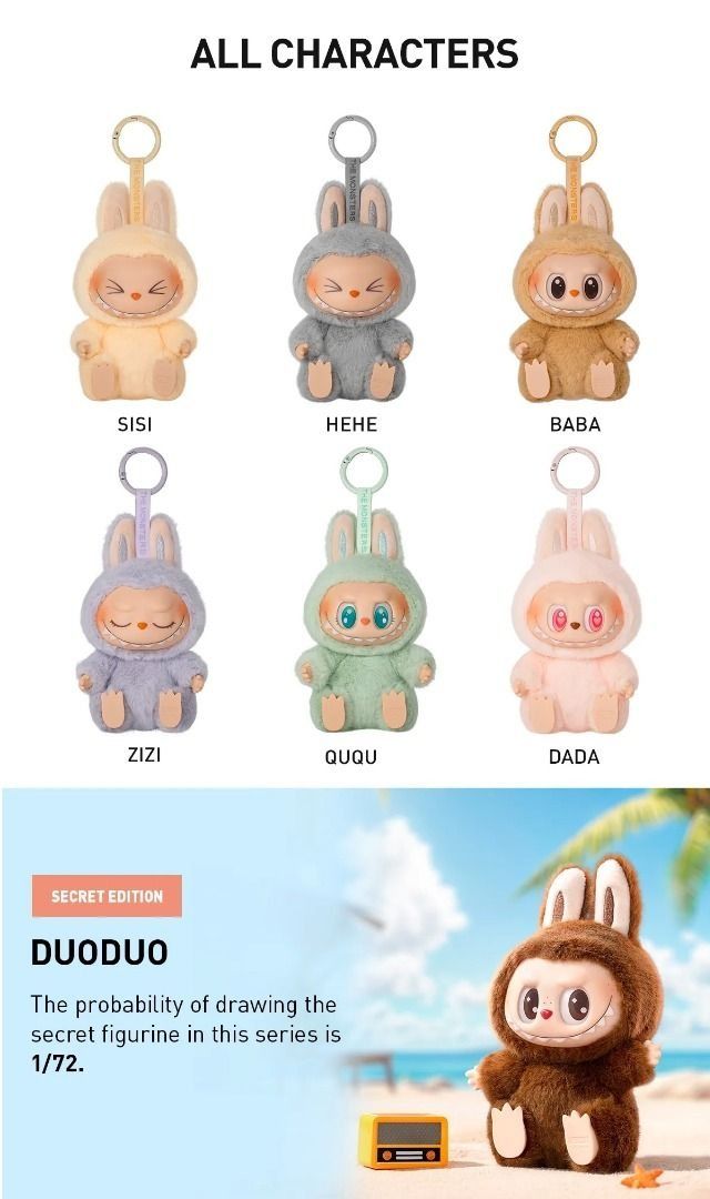 PopMart Labubu V2 Have a Seat ququ dada sisi zizi baba hehe duoduo ...