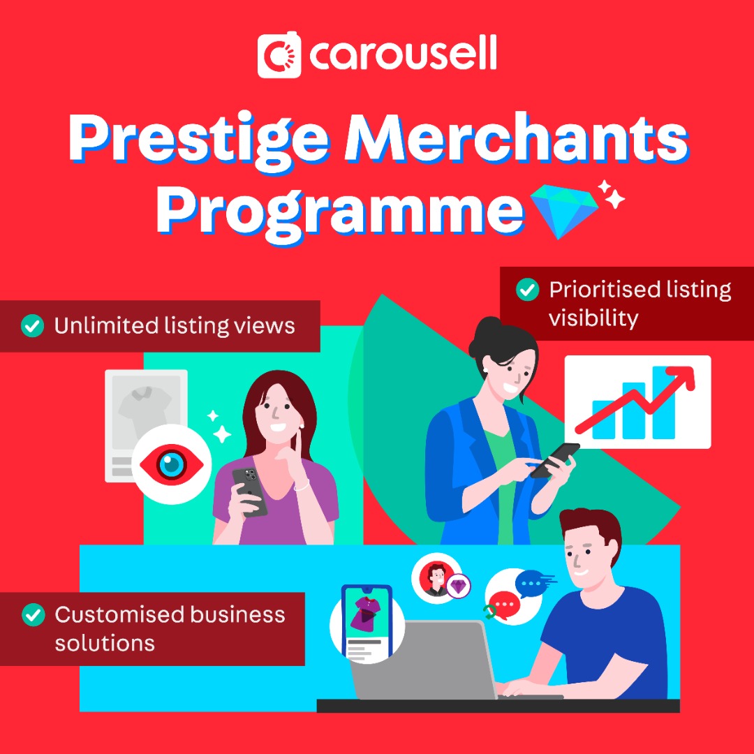 Prestige Merchant Programme, Announcements on Carousell
