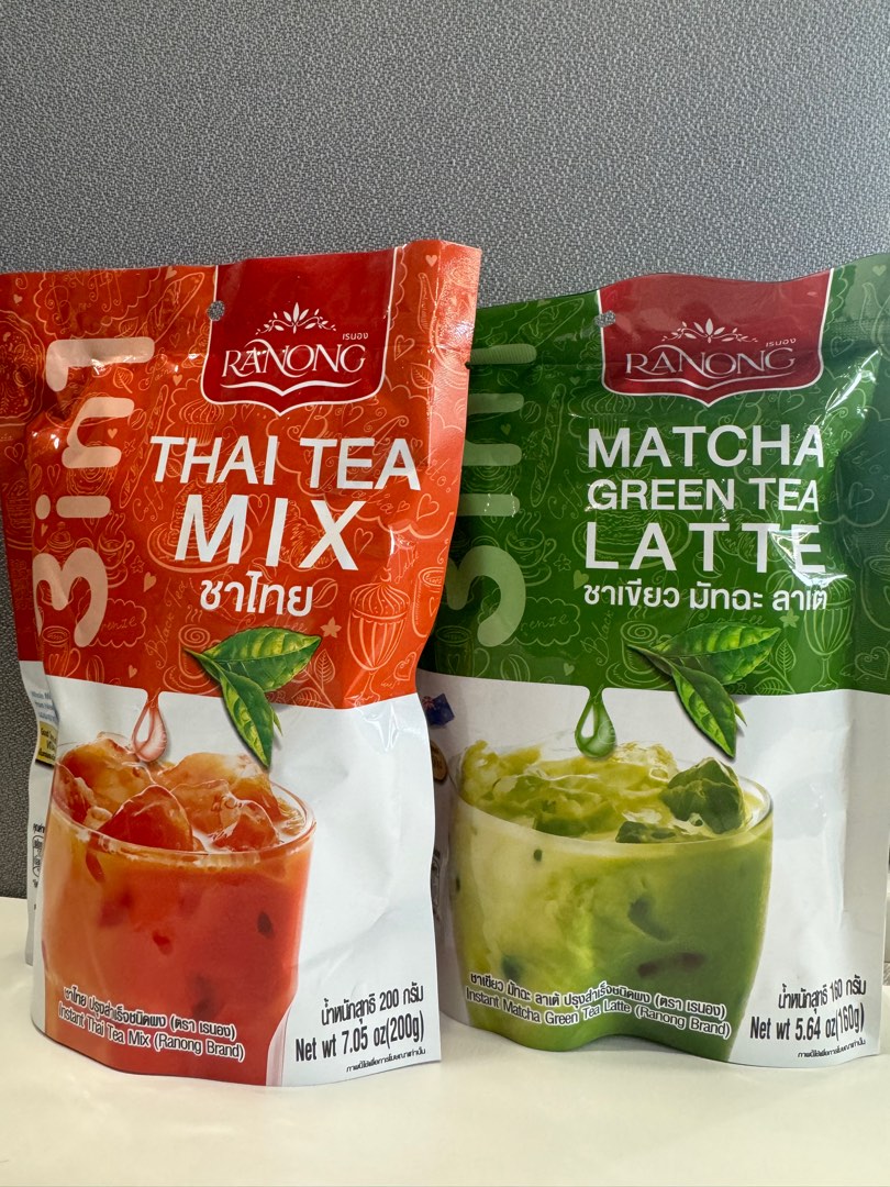 Ranong Thai Tea Mix and Matcha, Food & Drinks, Packaged & Instant Food ...