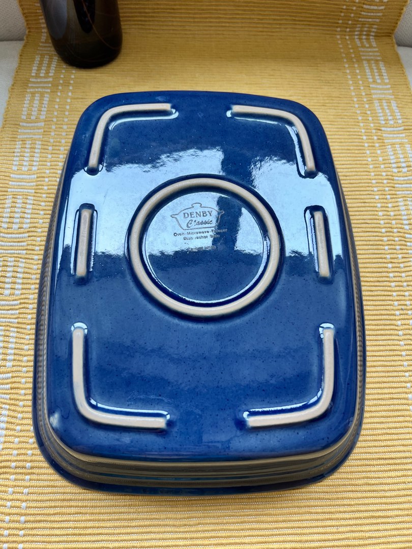 Rare Denby pottery. Denby Classic Blue Server., Furniture & Home Living ...