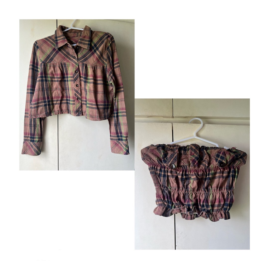 Reworked Crop Polo, Women's Fashion, Tops, Longsleeves on Carousell