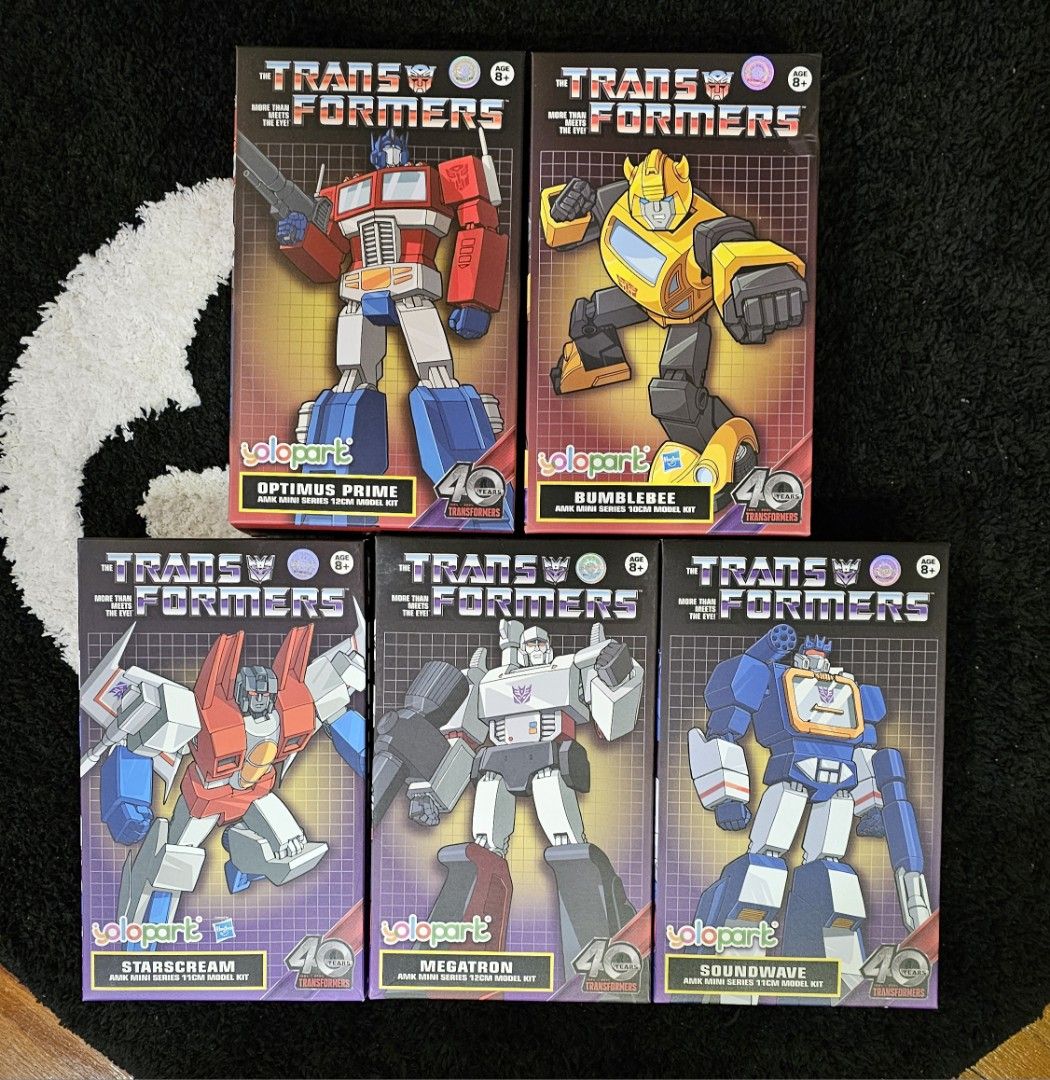 SET OF 5 Hasbro Yolopark Transformers 40 Years Anniversay Mini AMK ...