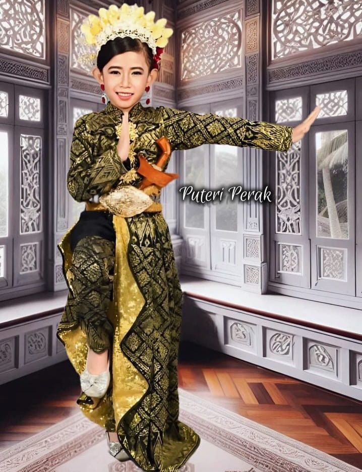 Sewa Baju Kostum Costume Busana Tradisional Puteri Perak Kanak Kanak ...