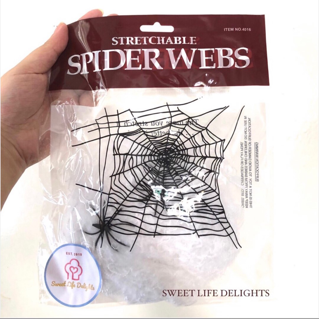 Spider Web, Stretchable Spider Web, Halloween Decors, Hobbies & Toys ...