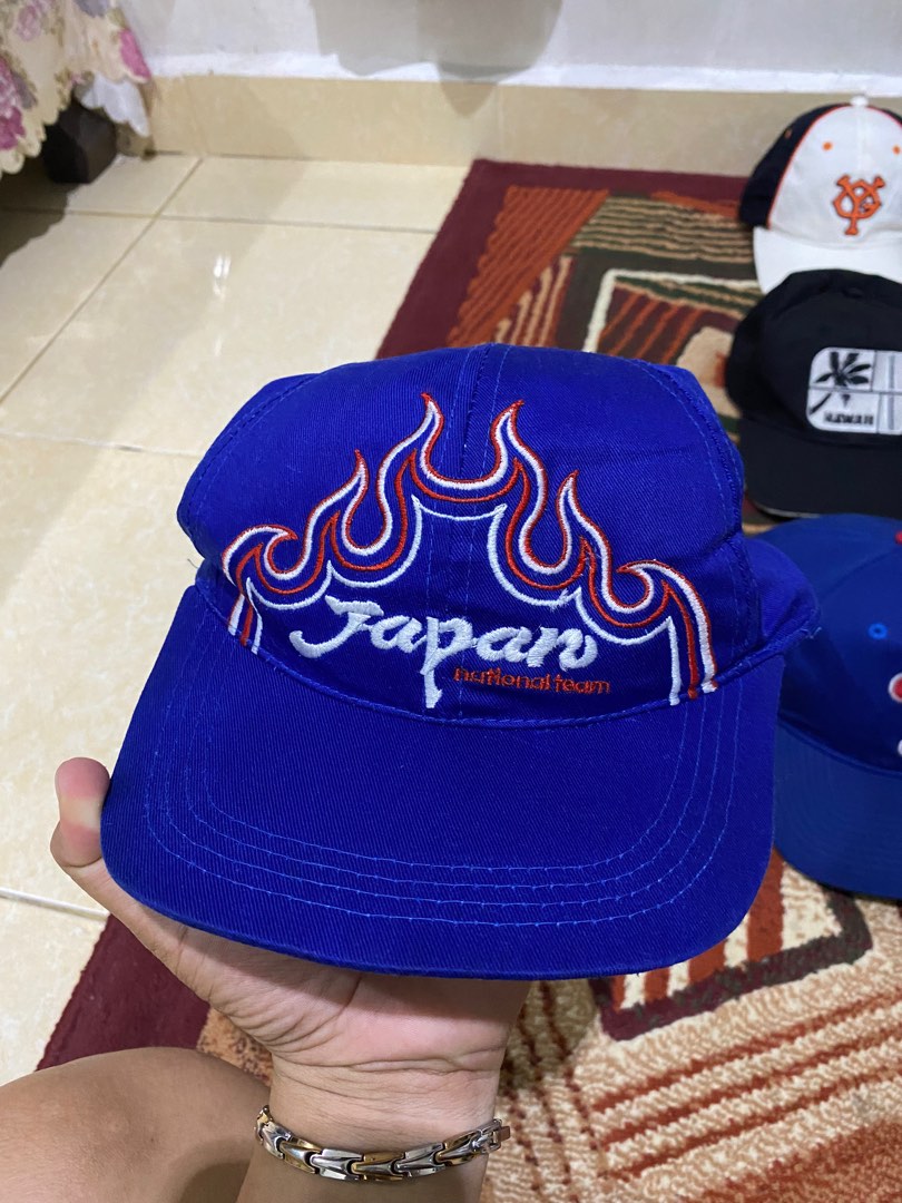 Topi vintage japan nation team 1996, Fesyen Pria, Aksesoris, Topi di ...