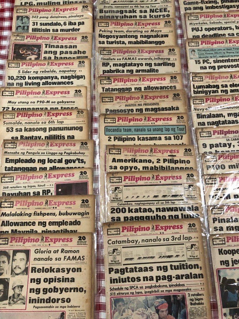 Vintage Assorted Filipiniana Post Martial Law Era Newspapers Pilipino ...