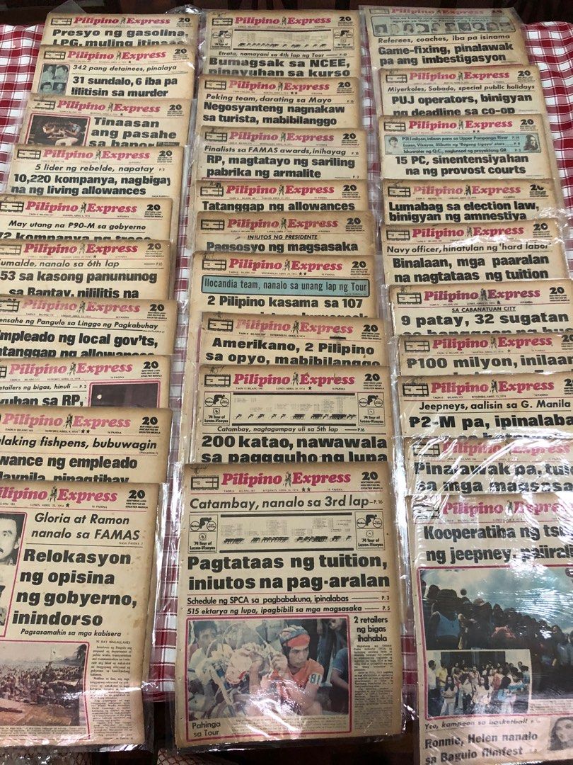 Vintage Assorted Filipiniana Post Martial Law Era Newspapers Pilipino ...
