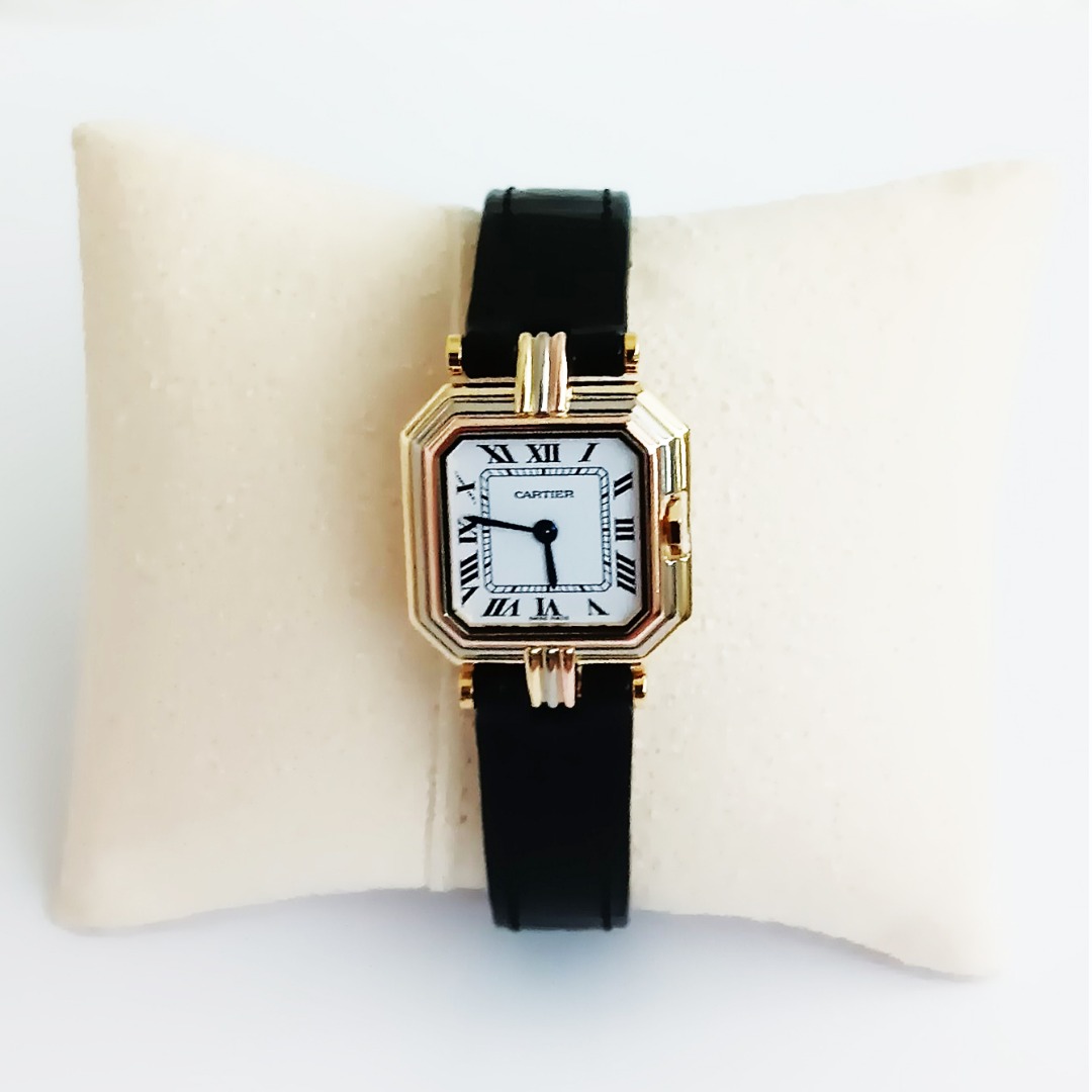 Vintage Authentic Cartier Paris Trinity Trilogy Square 18K Solid Gold ...