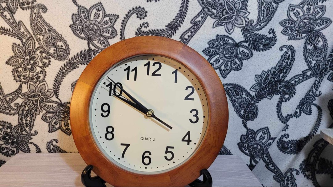 Vintage Mid Century Wood Sky Timer SkyTimer Wall Clock 8 1/2 ...