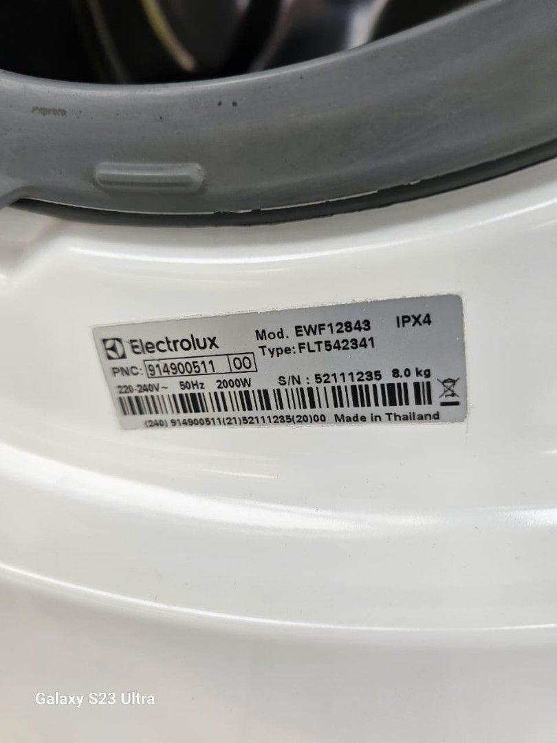 Washar jenama ELECTROLUX 8kg, TV & Home Appliances, Washing Machines ...