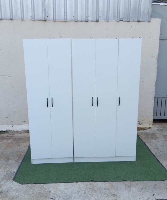WD01-5W NEW * Almari Baju 5 Door Combination Wardrobe White, Furniture ...