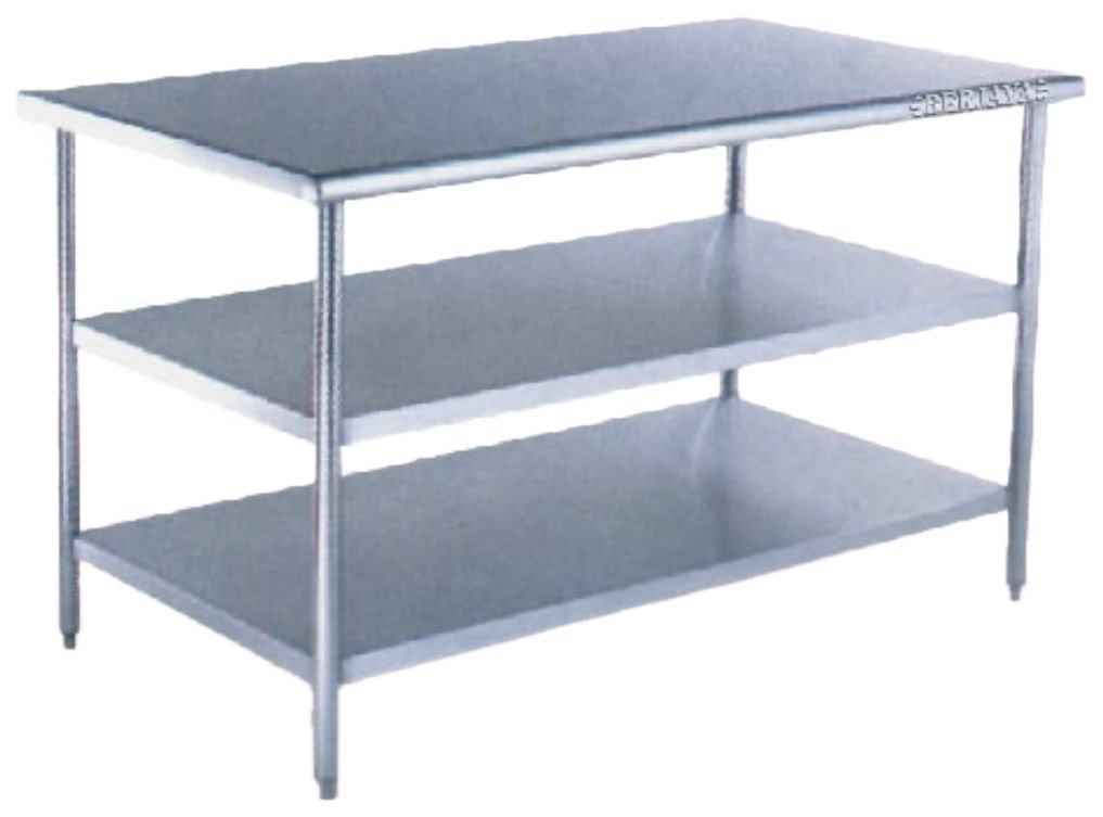 Berjaya Stainless Steel Work Table With 2 Tier Undershelf, Furniture ...