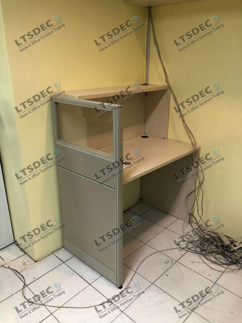 WORKSTATION CUBICLE WITH COUNTERTOP TABLE | OFFICE PARTITION, Furniture ...